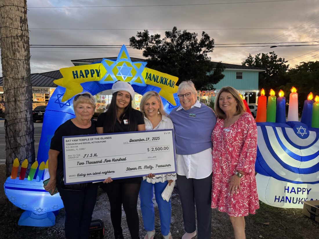 Bat Yam donates to FISH - SANIBEL-CAPTIVA - Island Reporter, Islander ...